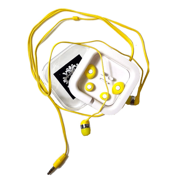 Earbuds Yellow with Crest Case – StarShop